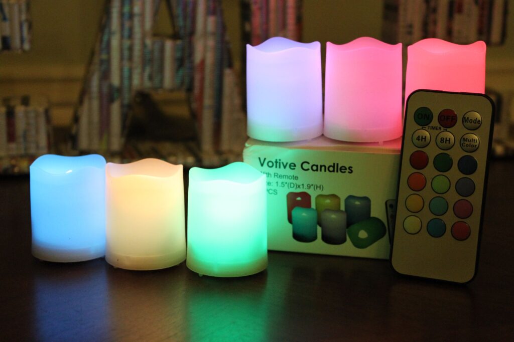 EcoGecko Flameless LED Color Changing Votive Candles with Remote and ...
